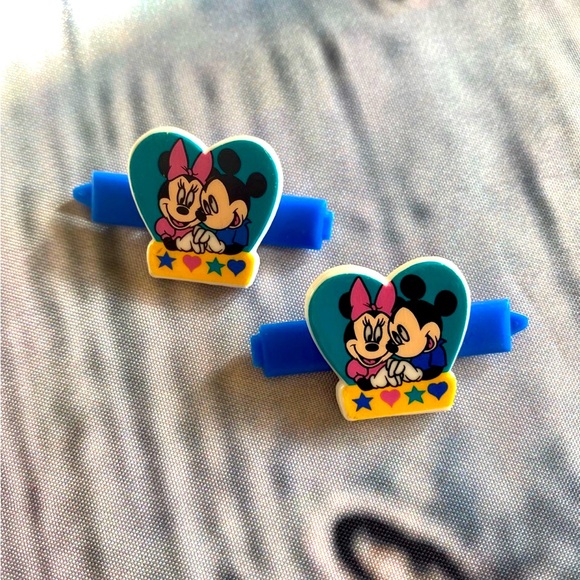 Disney | Accessories | Vintage Disney Mickey And Minnie Heartshaped ...